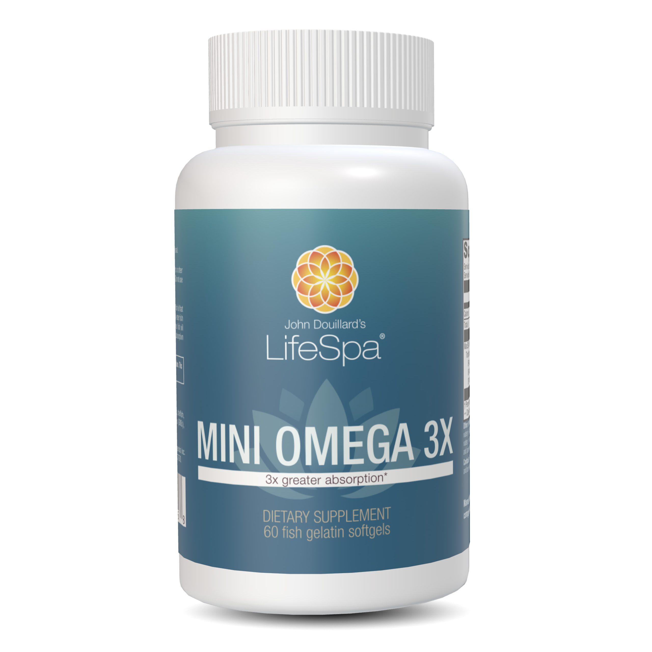Mini Omega 3x Fish Oil Softgels - Dr. John Douillard's LifeSpa